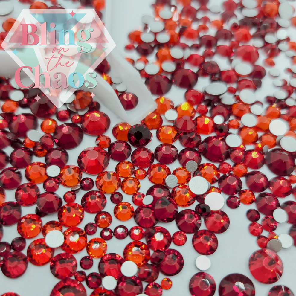 Red Hot Siam Rhinestone Mix - Specialty Collection – Bling on the Chaos
