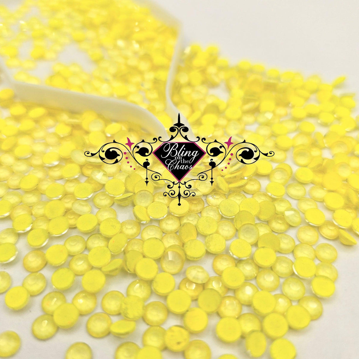 Yellow Rose Neon Rhinestone – Bling on the Chaos