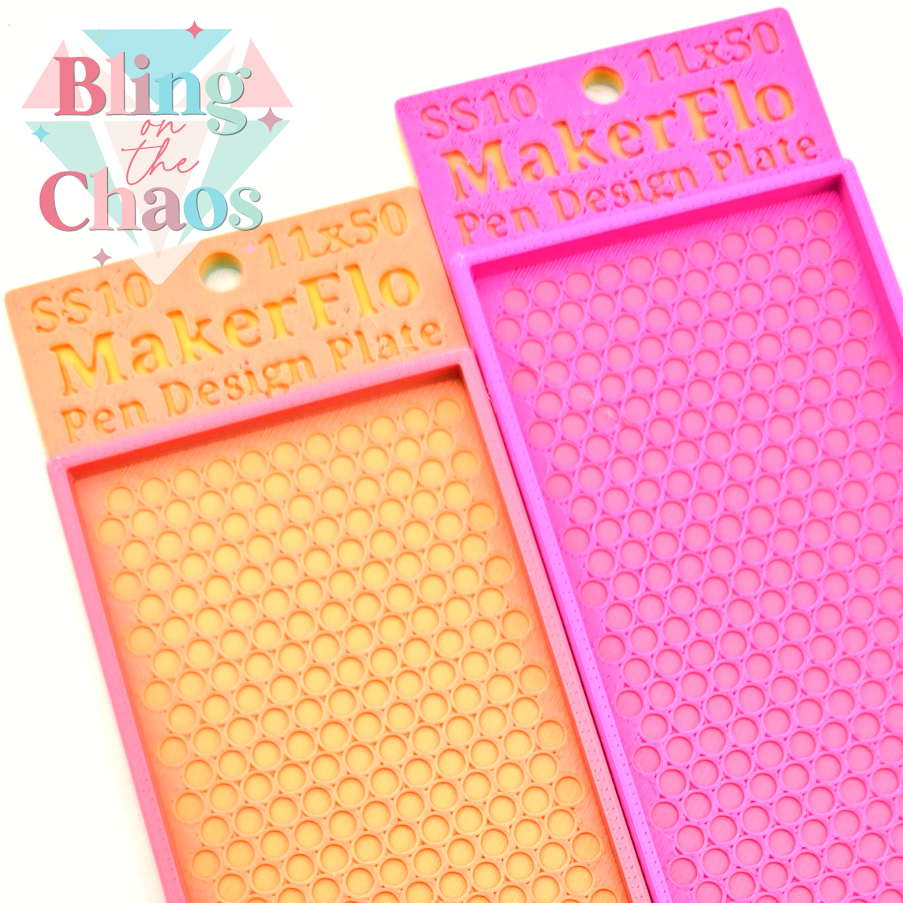 MakerFlo Pen SS10 Template Plate – Bling on the Chaos